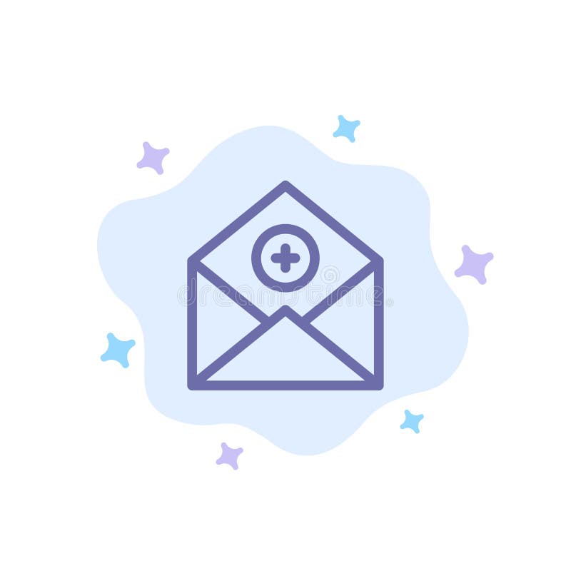 Add, Add-Mail, Communication, Email, Mail Blue Icon on Abstract Cloud ...