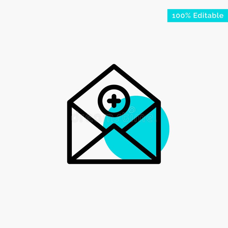 Add, Add-Mail, Communication, Email, Mail Turquoise Highlight Circle ...