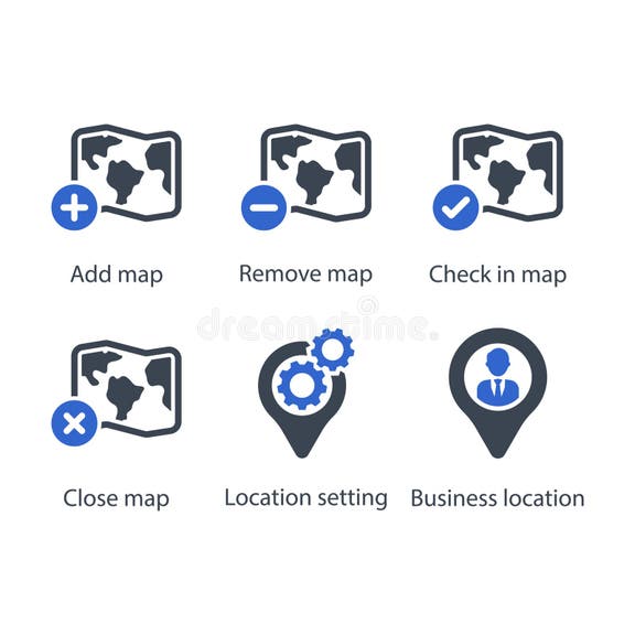 Add Map, Remove Map, Check in Map, Close Map, Location Setting ...