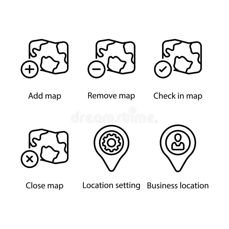 Add Map, Remove Map, Check in Map, Close Map, Location Setting ...