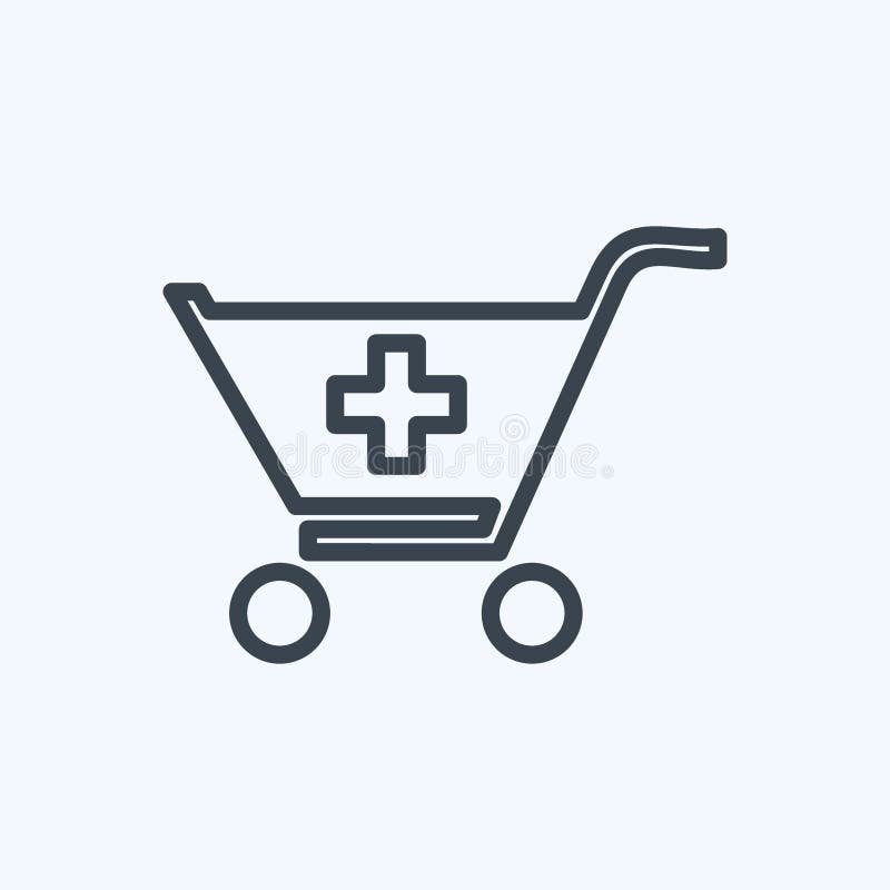 Add More Icon in Trendy Line Style Isolated on Soft Blue Background ...