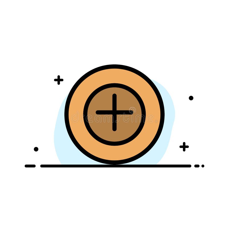 Add, More, Plus Business Flat Line Filled Icon Vector Banner Template ...