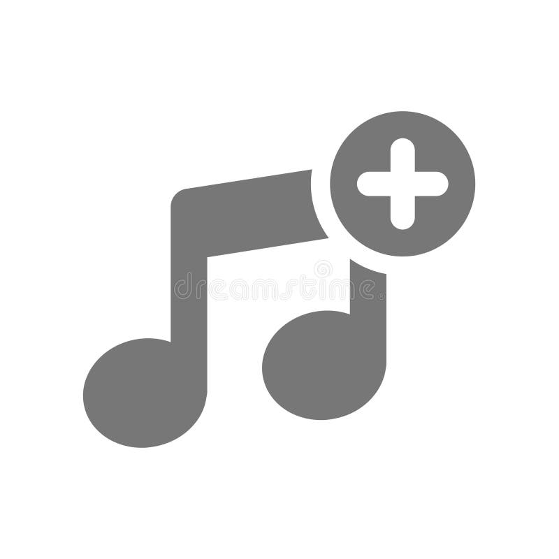 Add Music or Media File Vector Icon Stock Vector - Illustration of ...