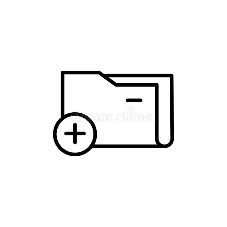 Add New Folder Icon Ideal for Organizing Files Stock Vector ...