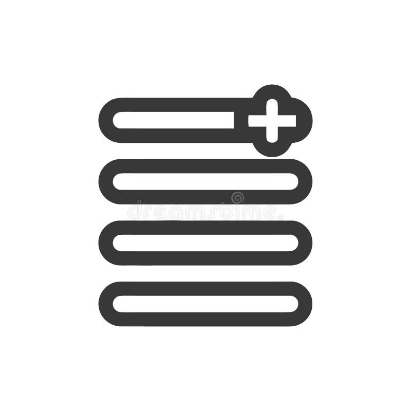 Adding New Item To List Interface Icon Stock Vector - Illustration of ...