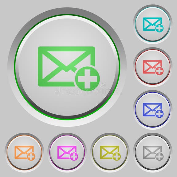 Add new mail push buttons stock vector. Illustration of information ...