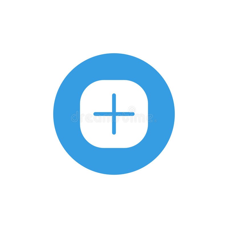 Add New Picture Icon of Social Media. Plus Button Symbol Vector Stock ...