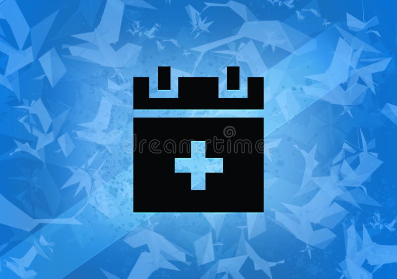 Add New Schedule Aesthetic Abstract Icon on Blue Background Stock ...