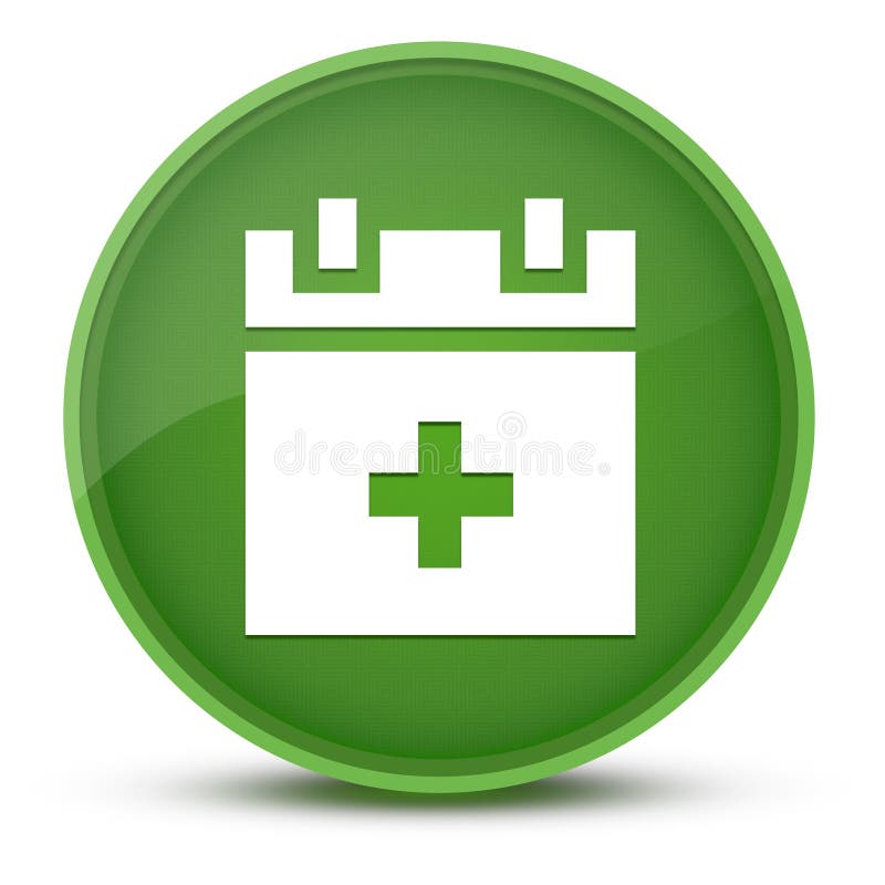 Add New Schedule Luxurious Glossy Green Round Button Abstract Stock ...