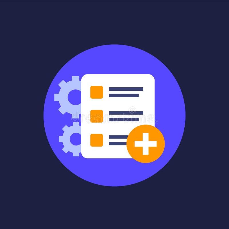 Add New Task or Project Vector Icon Stock Vector - Illustration of ...