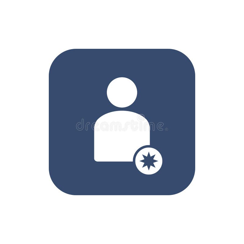 Add New User Account Flat Icon for Apps. Stock Vector - Illustration of ...