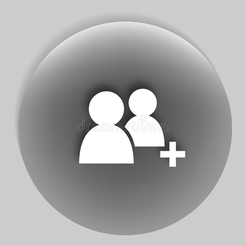 Add New User Account Flat Icon for Apps Stock Illustration ...