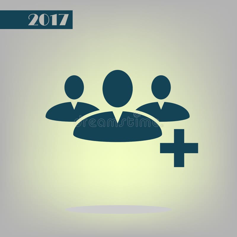 Add New User Account Flat Icon Stock Illustration - Illustration of ...