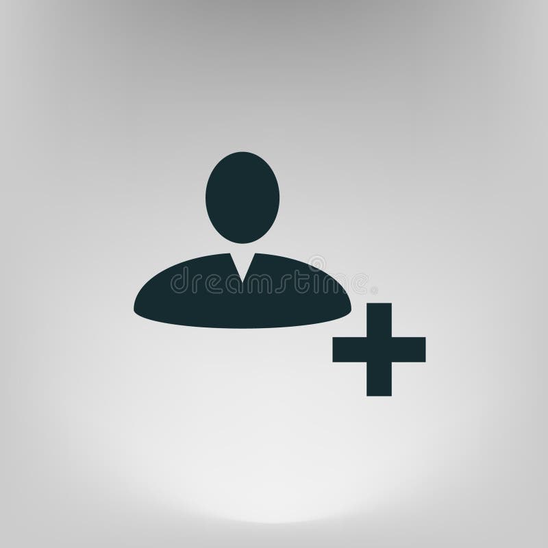 Add New User Account Flat Icon for Apps Stock Illustration ...