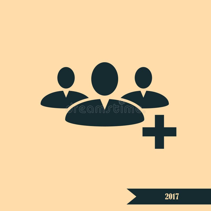 Add New User Account Flat Icon Stock Illustration - Illustration of ...