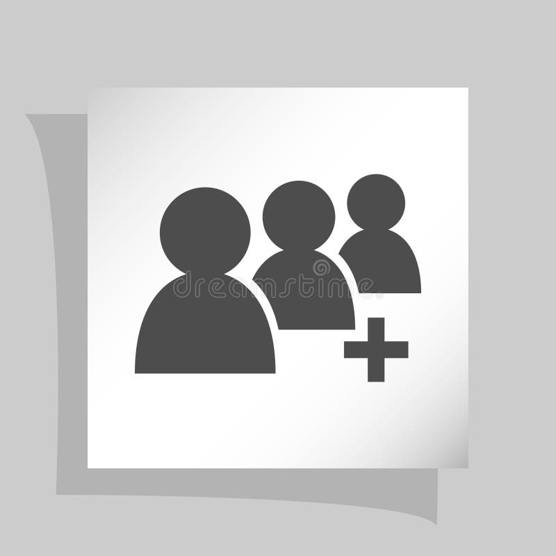 Add New User Account Flat Icon for Apps Stock Illustration ...