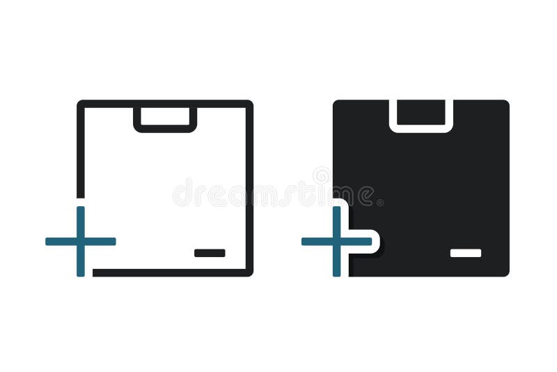Add Package Icon. Illustration Vector Stock Vector - Illustration of ...