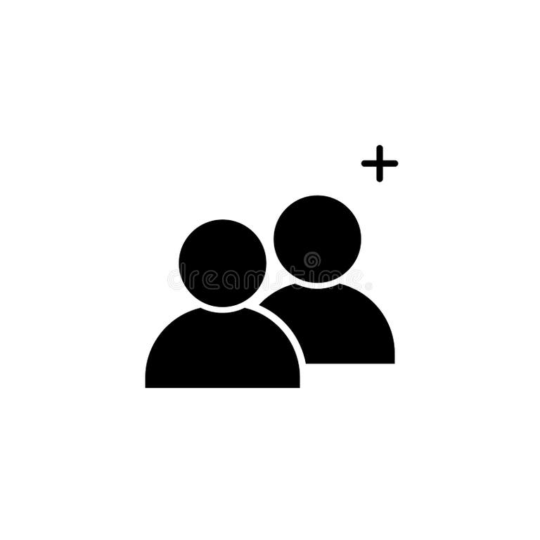 Add People Icon Symbol Simple Design Stock Illustration - Illustration ...