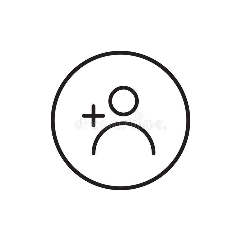 Add People Icon Vector. Adding Contact User Image Stock Vector ...