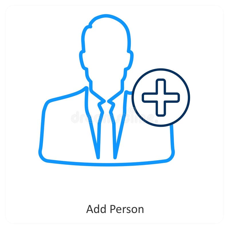 Add Person and Person Icon Concept Stock Vector - Illustration of ...