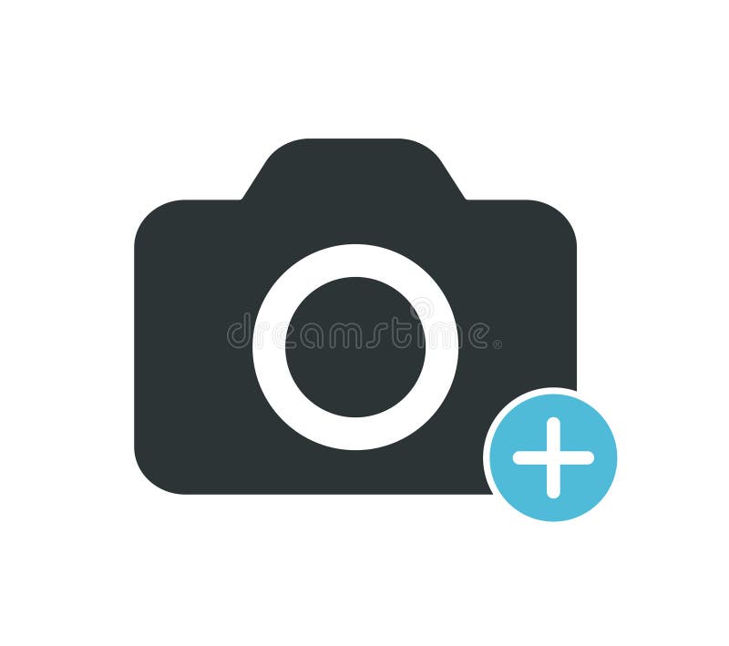 Add Photo Icon. Camera with Plus Icon Stock Illustration - Illustration ...