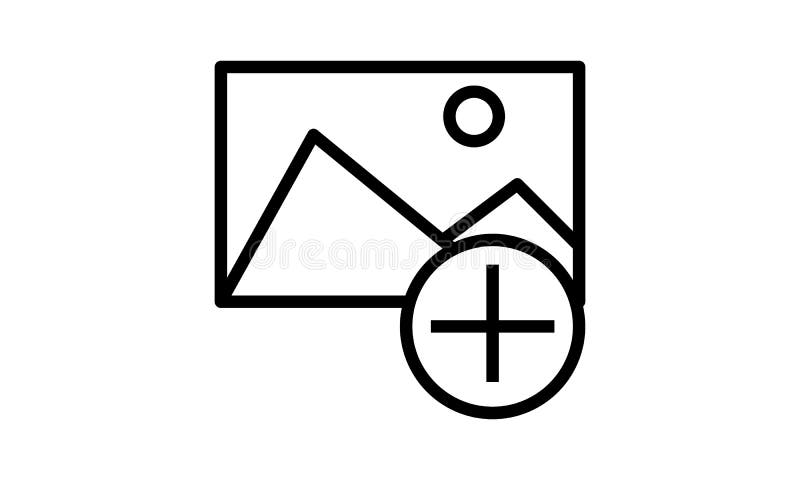 Add Photo Icon on White Background. Vector Illustration. Stock Vector ...