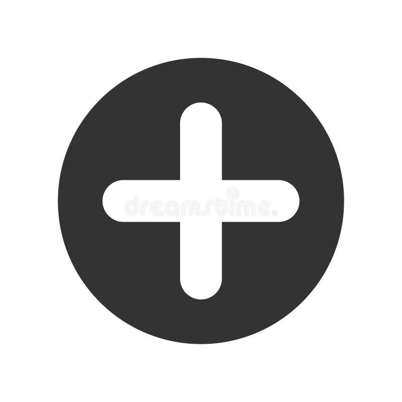 Add, plus icon stock vector. Illustration of simple - 174952736