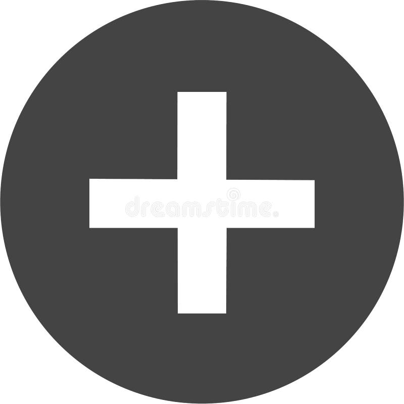 Add Plus Icon in Flat Style. EPS 10 Stock Illustration - Illustration ...