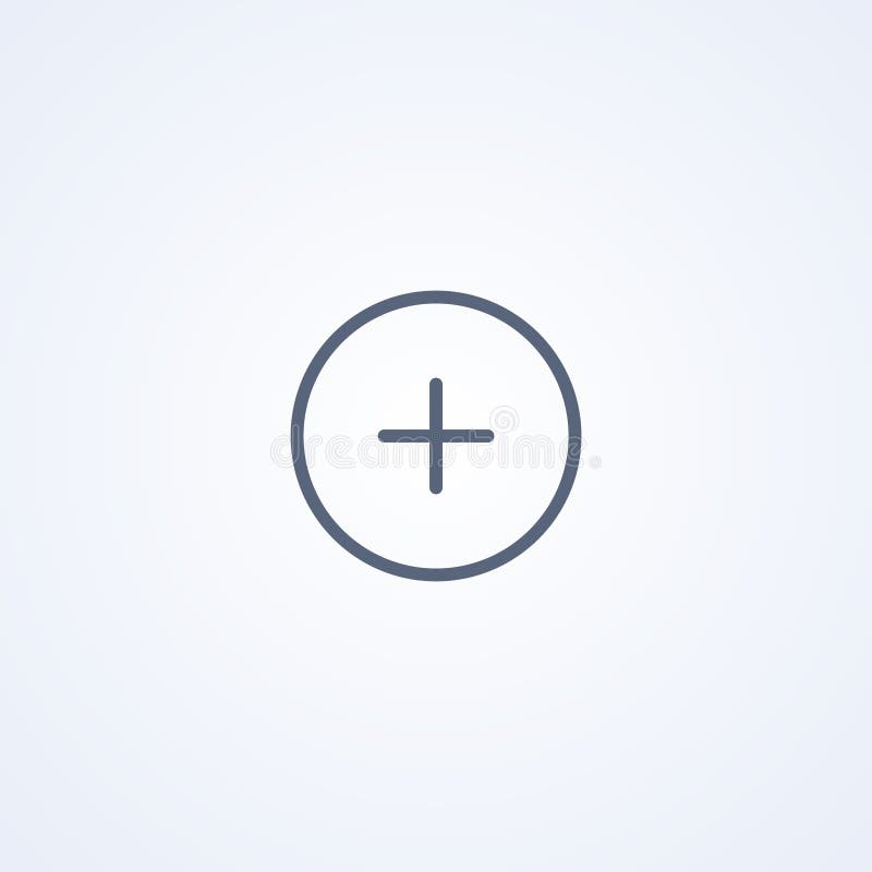 Add, Plus Icon, Linear Style Sign for Mobile Concept and Web Design ...