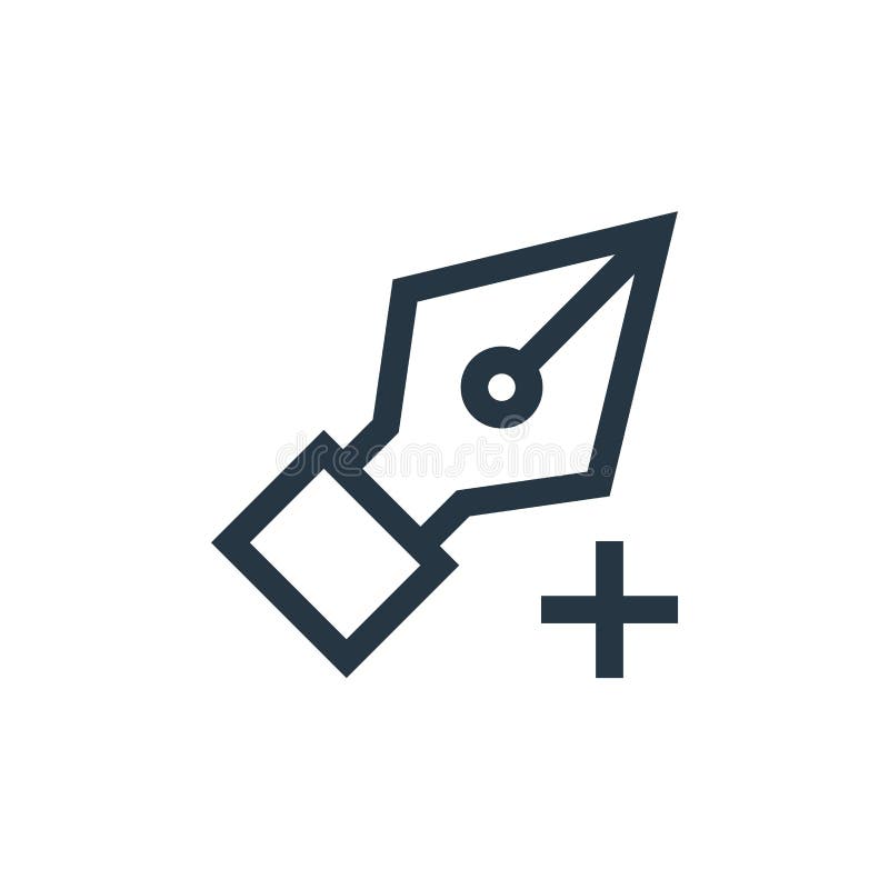 Add Point Icon Vector from Vector Editing Concept. Thin Line ...