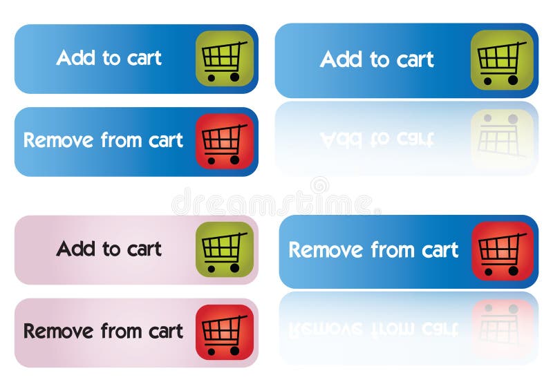 Add to cart button -vector stock vector. Illustration of line - 6099279