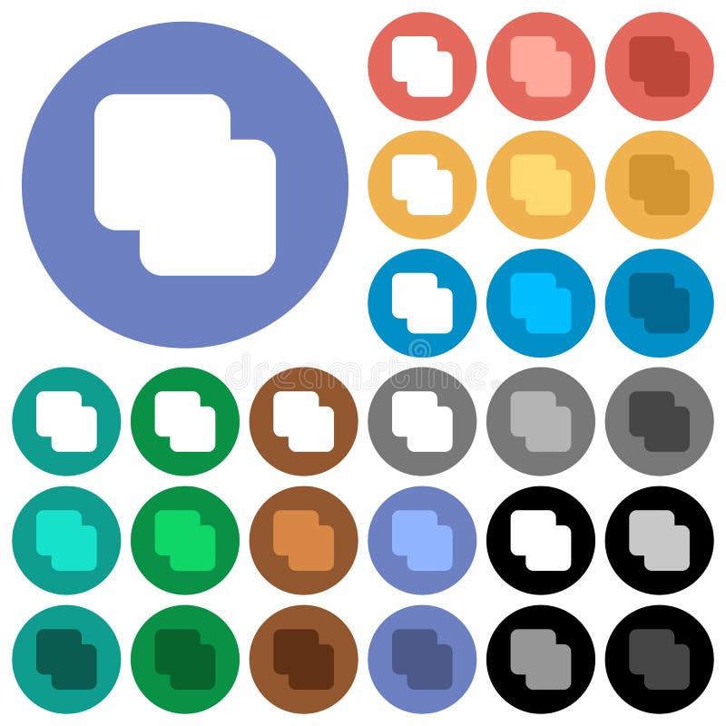 Add Shapes Round Flat Multi Colored Icons Stock Vector - Illustration ...