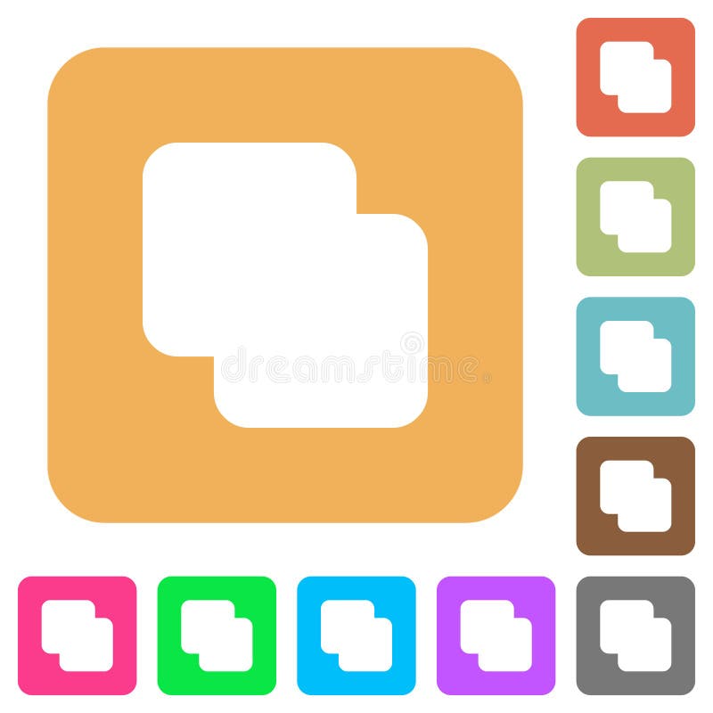 Add Shapes Rounded Square Flat Icons Stock Vector - Illustration of ...