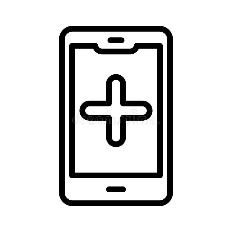 Add sign on mobile icon stock vector. Illustration of plus - 225662196