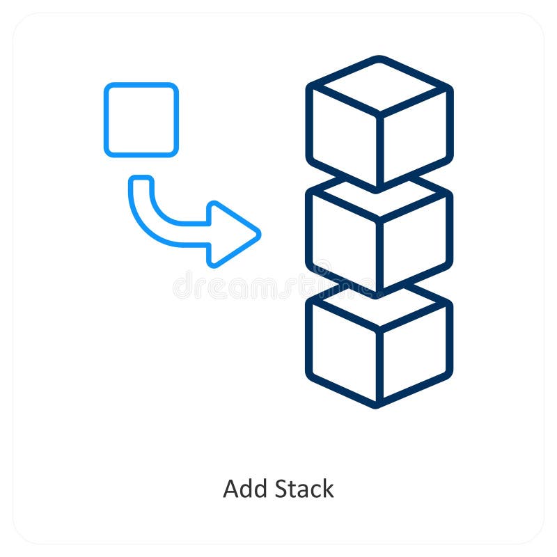 Add Stack and Block Icon Concept Stock Vector - Illustration of data ...