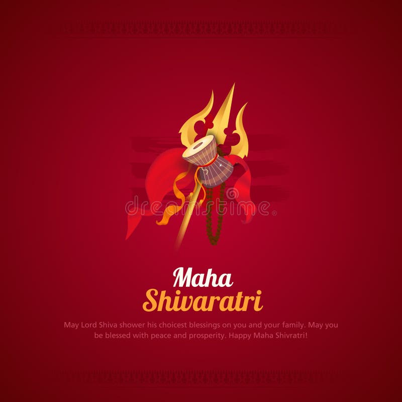 Vector Illustration of Greeting Card for Maha Shivratri Stock Vector ...