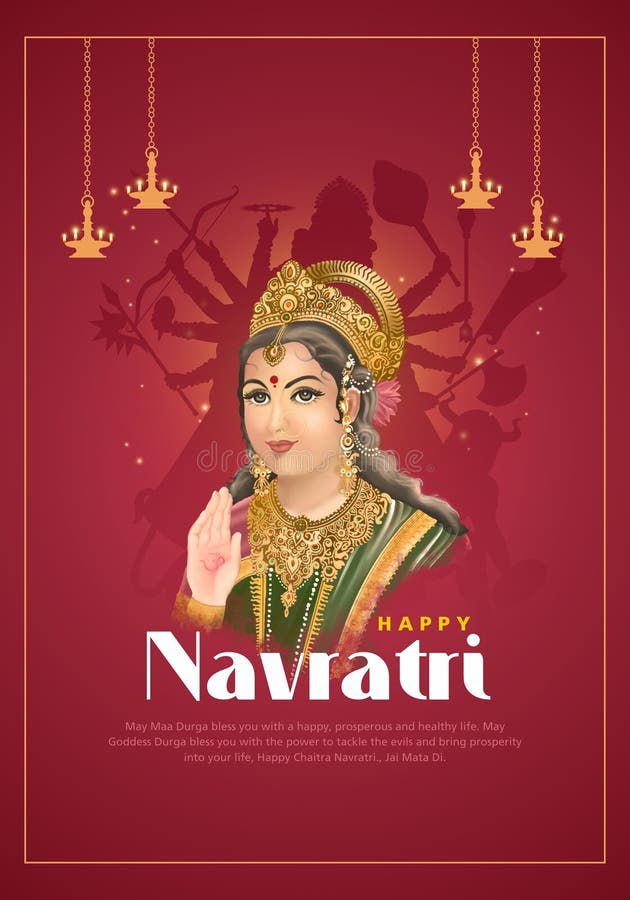 Vector Illustration of Chaitra Navratri Stock Vector - Illustration of ...