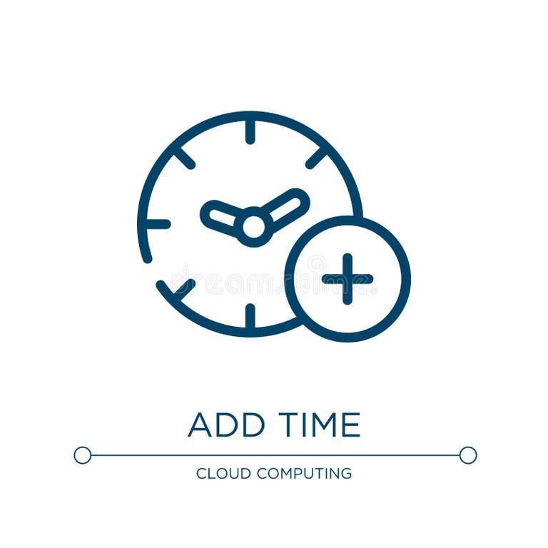 Add Time Icon. Linear Vector Illustration from Material Devices ...