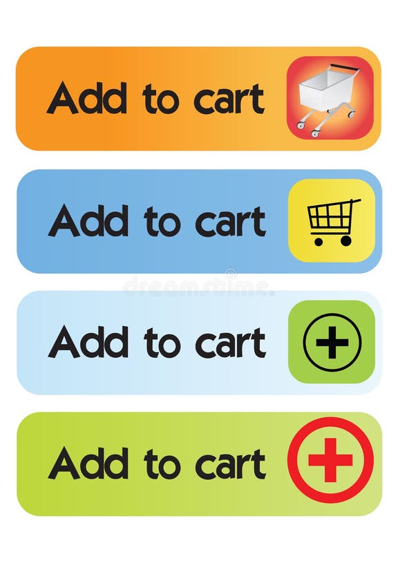 Add To Cart Buttons - Vector Stock Vector - Illustration of profit ...