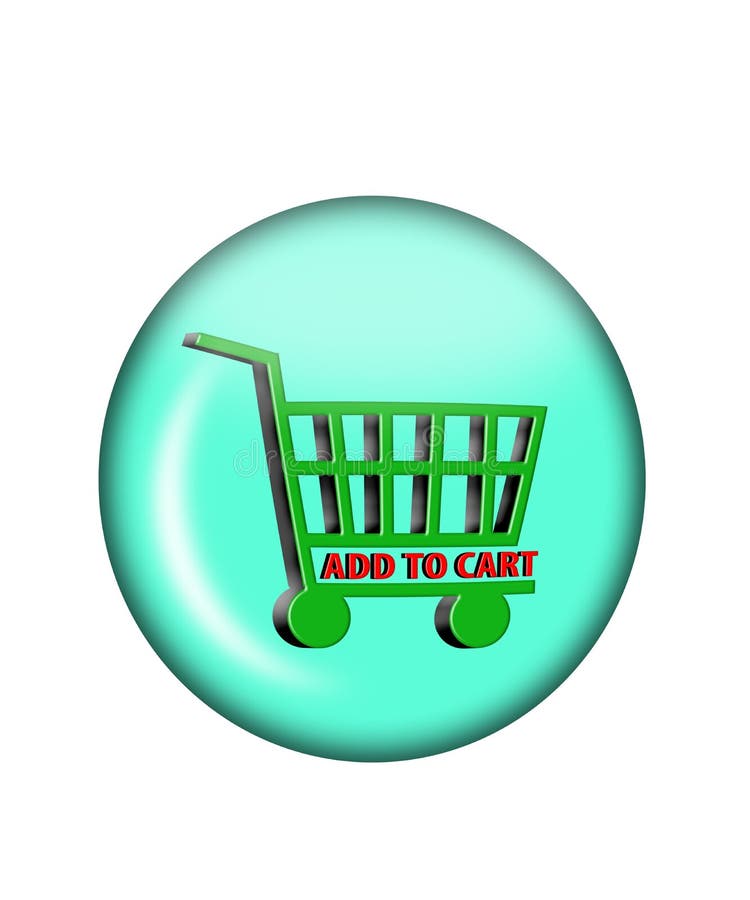 Add to cart button -vector stock vector. Illustration of line - 6099279