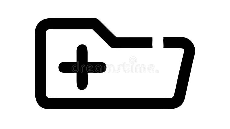 Add To Folder Icon with a Plus Sign for Creating New Directories ...