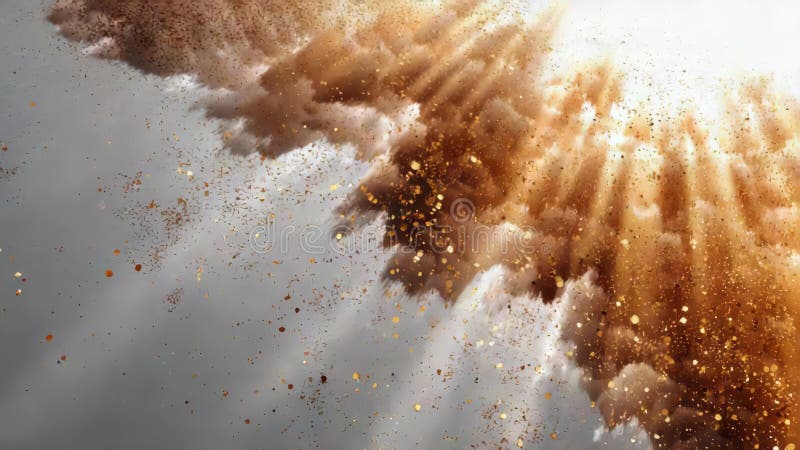 Glittery Background with Dust Explosion - Sparkling Dust Cloud Effect ...