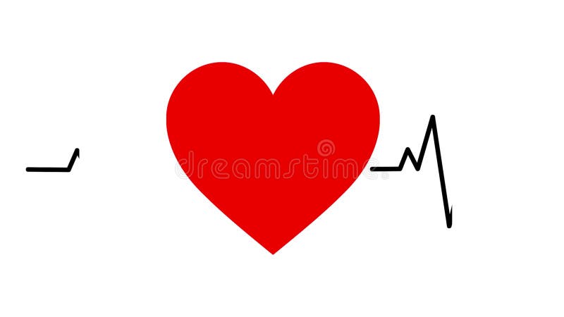 Heart Pulse Animation Video in 4k Stock Footage - Video of moment ...