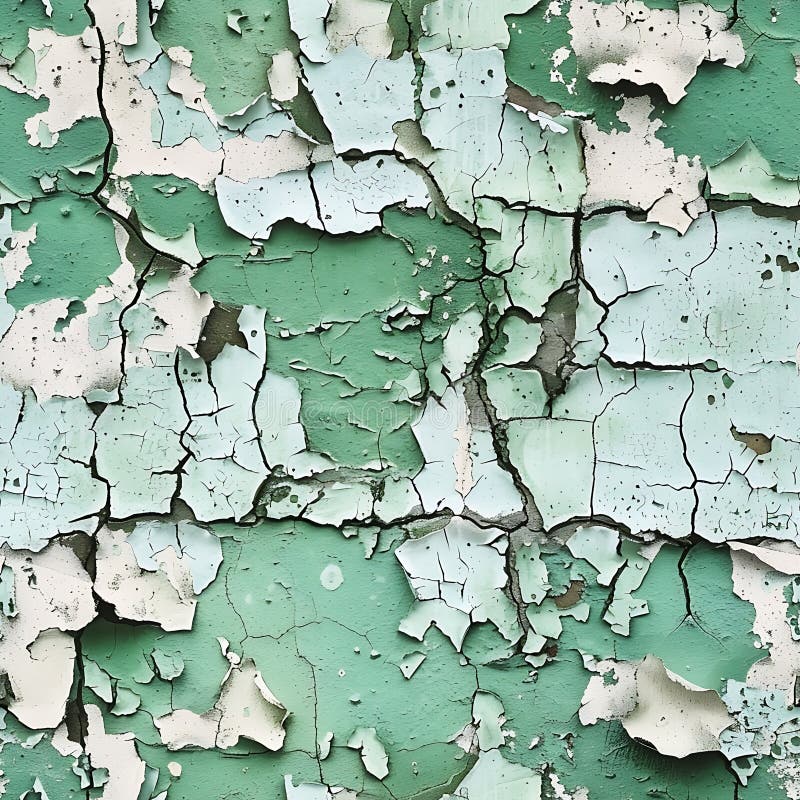 Aged, Green Crackled Painted Wall Repeating Pattern Texture Stock ...