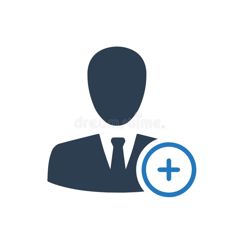 Add User Icon stock vector. Illustration of media, social - 120242607