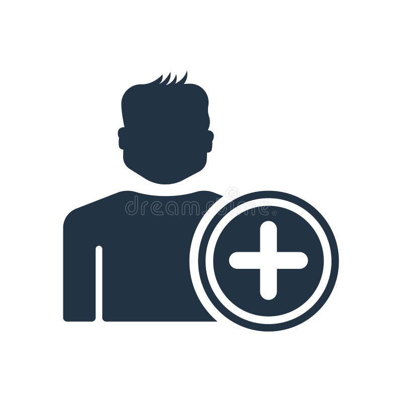 Add User Icon Vector Isolated On White Background, Add User Sign Stock ...