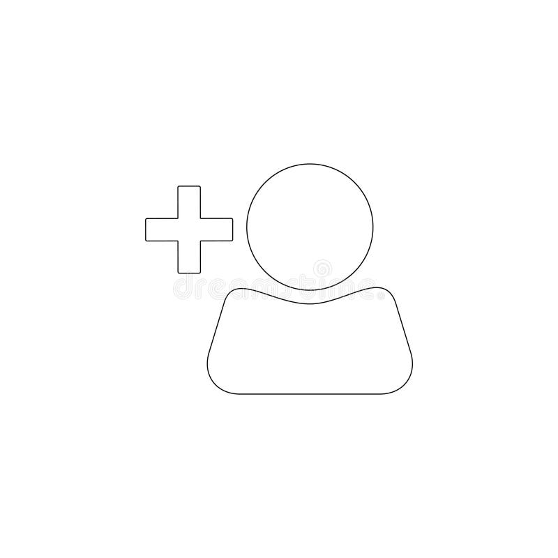 Add User Profile. Flat Vector Icon Stock Vector - Illustration of ...