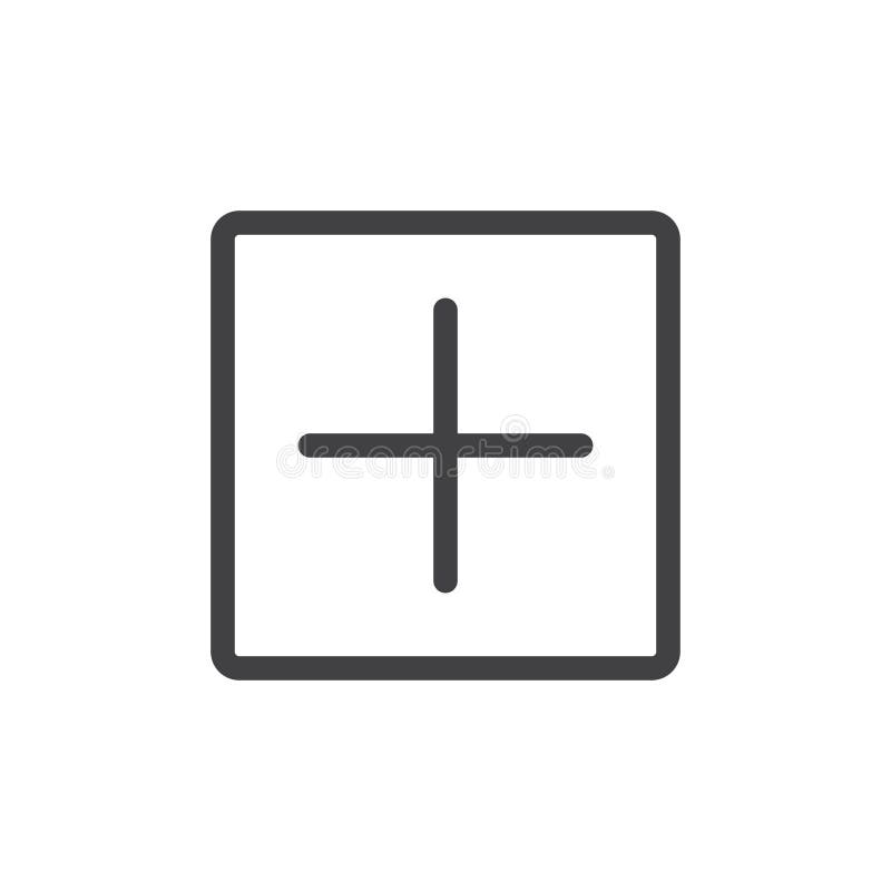 Add Vector Icon Simple Outline Vector Logo Stock Vector - Illustration ...