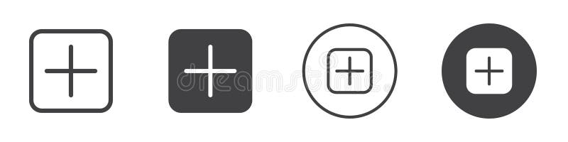 Add Vector Icon Simple Outline Vector Logo Stock Illustration ...
