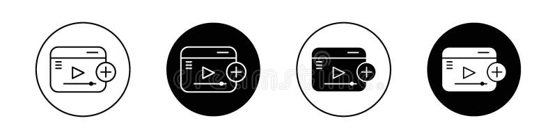 Add video icon stock vector. Illustration of logo, black - 307759026